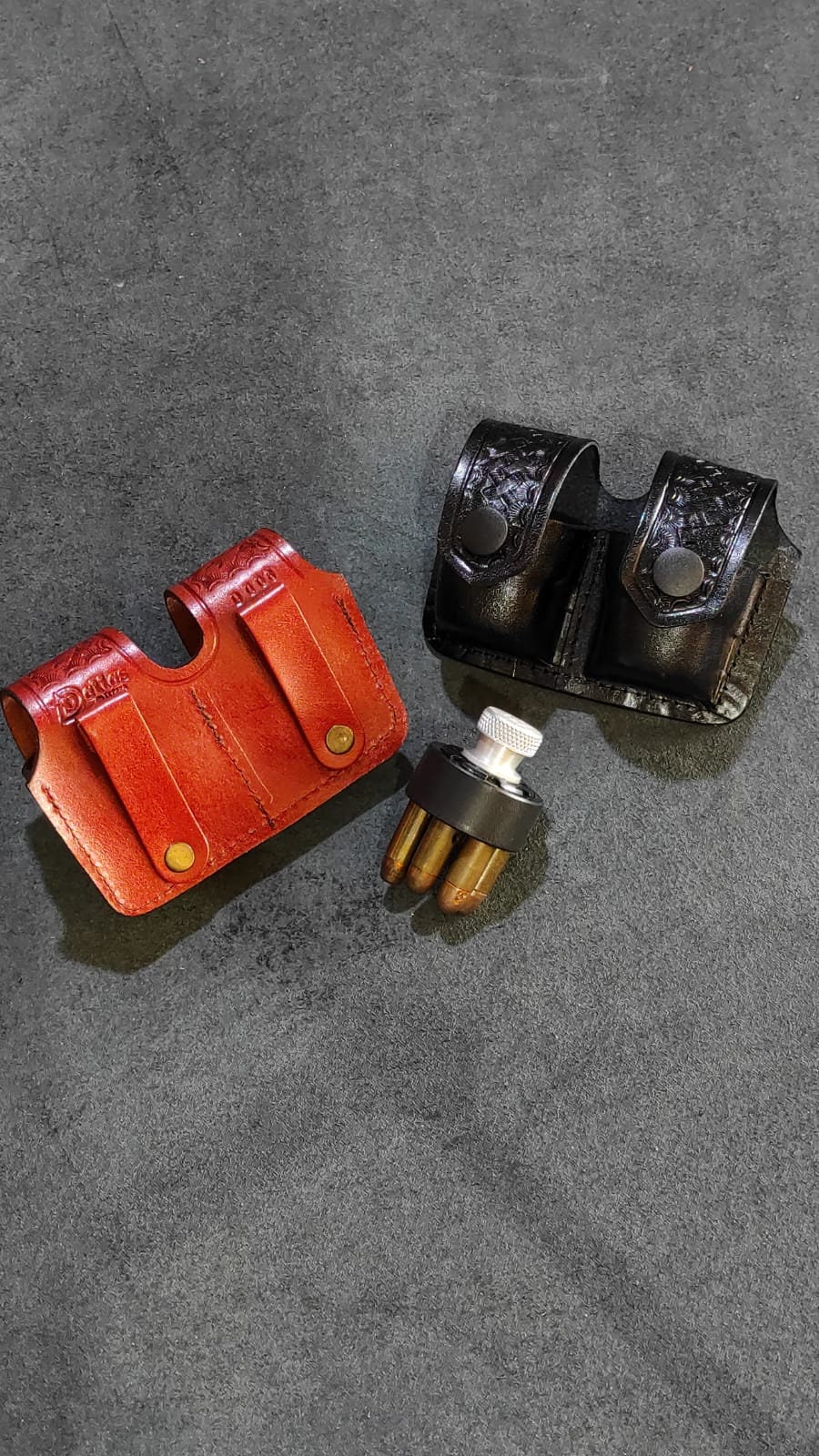K006-5S Basketweave Double Speedloader Pouch for 5 Shot Revolvers ...