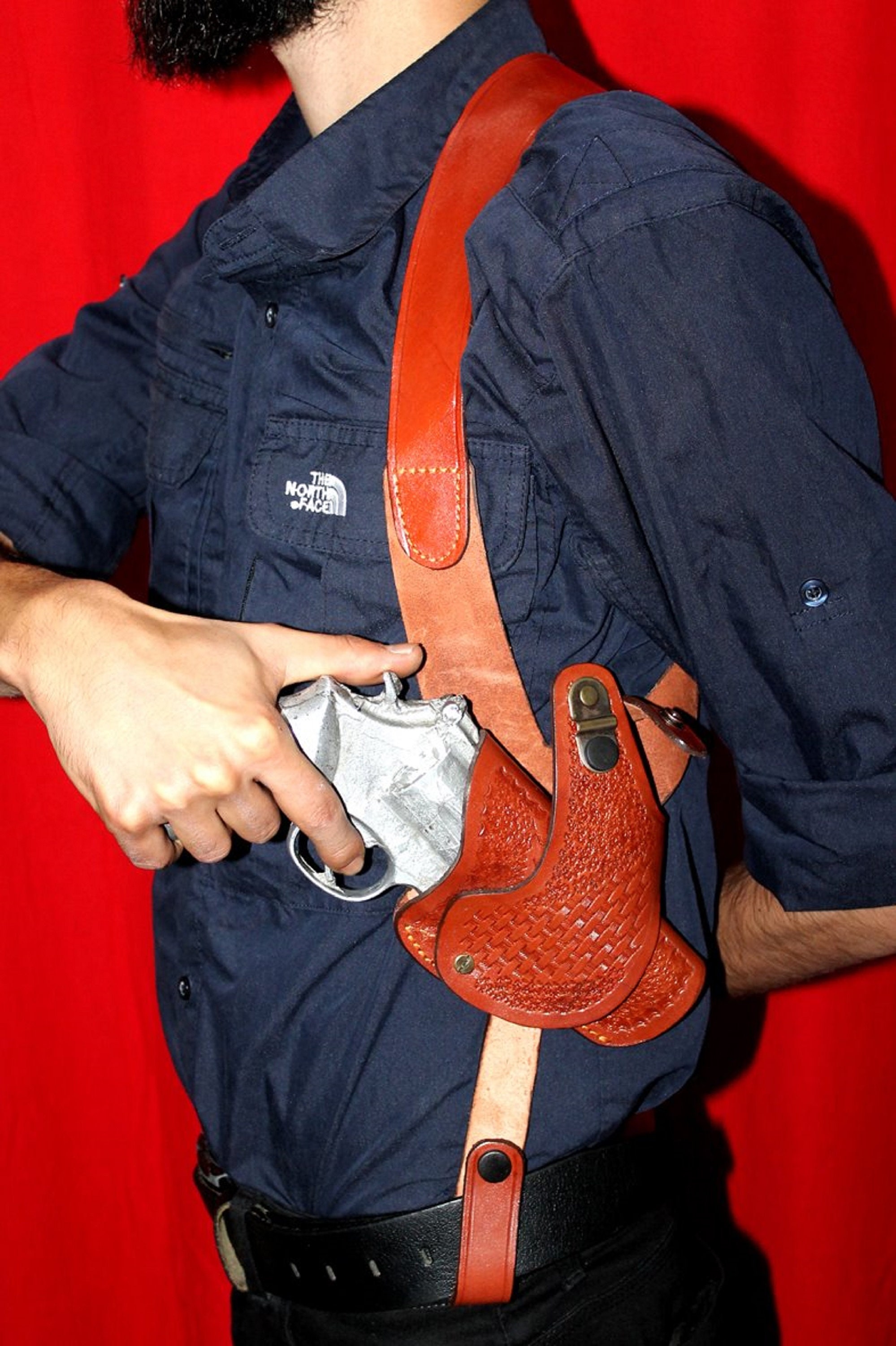 K062 Basketweave Shoulder Holster for 357 Magnum & Similar Revolvers ...