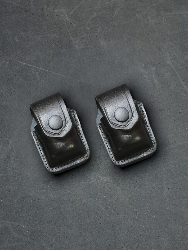 K2001 Two Leather Single Speedloader Carrier/case/pouch for 357 Magnum ...