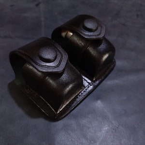 K003 Leather Double Speedloader Pouch for 357 Magnum Smith&wesson ...
