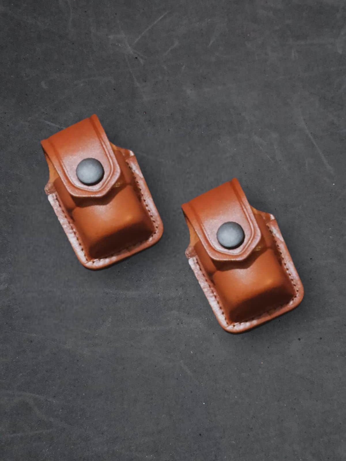 K2001 Two Leather Single Speedloader Carrier/case/pouch for 357 Magnum ...