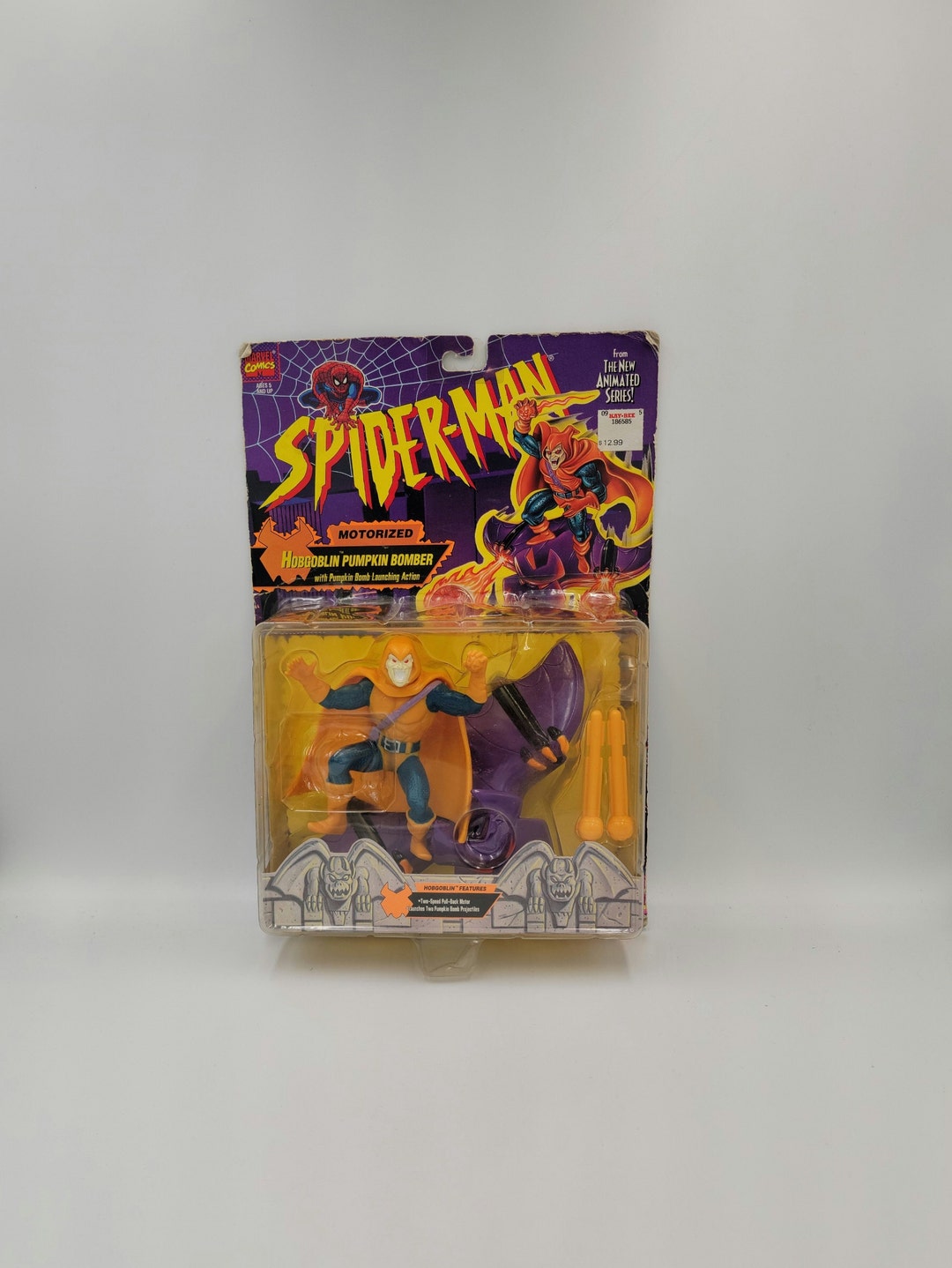 Vintage Spider-man Toy Biz HOBGOBLIN Pumpkin Bomber Action Figure MOC ...