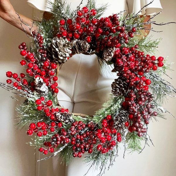 Red Berries Wreath - Etsy
