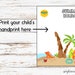 Summer Holidays Palm Tree Handprint Craft, Printable Handprint Art ...