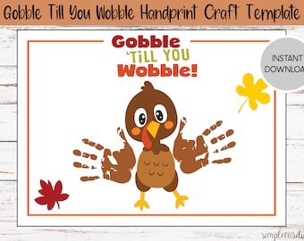 Thanksgiving Handprint Footprint Craft Printable Thanksgiving - Etsy