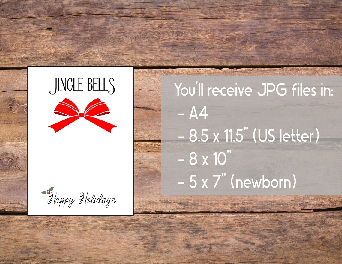 Jingle Bells Footprint Crafts Printable Handprint Card - Etsy