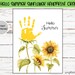 Hello Summer Sunflower Handprint Craft Printable Handprint - Etsy