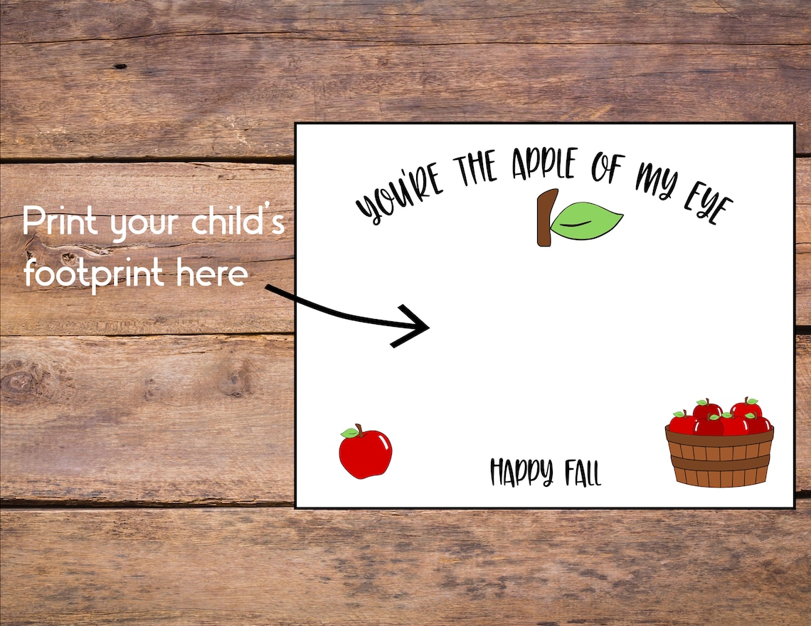 You're the Apple of My Eye Footprint Crafts Printable - Etsy