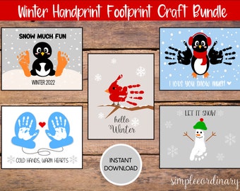 Thanksgiving Handprint Footprint Craft Bundle Fall Printable | Etsy