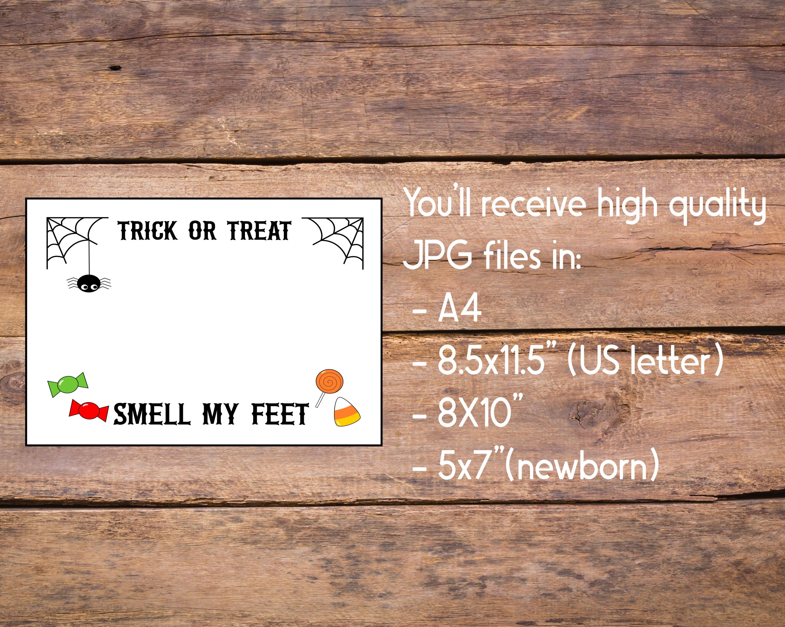 Trick or Treat Smell My Feet Footprint Craft Template, Printable ...