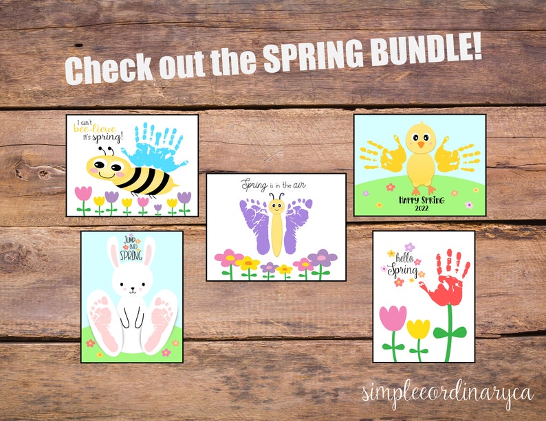 Spring is in the Air Butterfly Footprint Craft Printable - Etsy