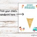 Sweet Summer Ice Cream Handprint Craft, Printable Handprint Art ...