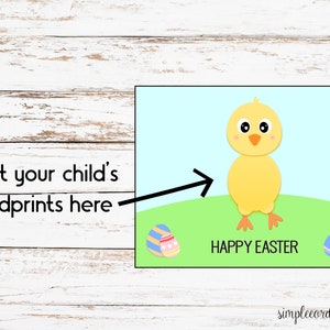 Easter Chick Handprint Crafts, Printable Handprint Art, Daycare ...