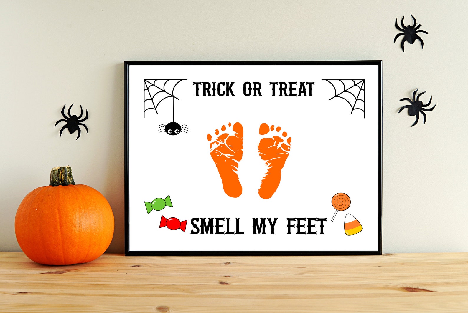 Trick or Treat Smell My Feet Footprint Craft Template, Printable ...