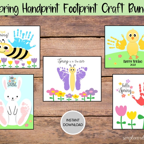 Spring Handprint Art Craft Activities Keepsake Art Printable - Etsy