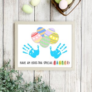 Eggs-tra Special Easter Handprint Craft, Printable Handprint Art ...