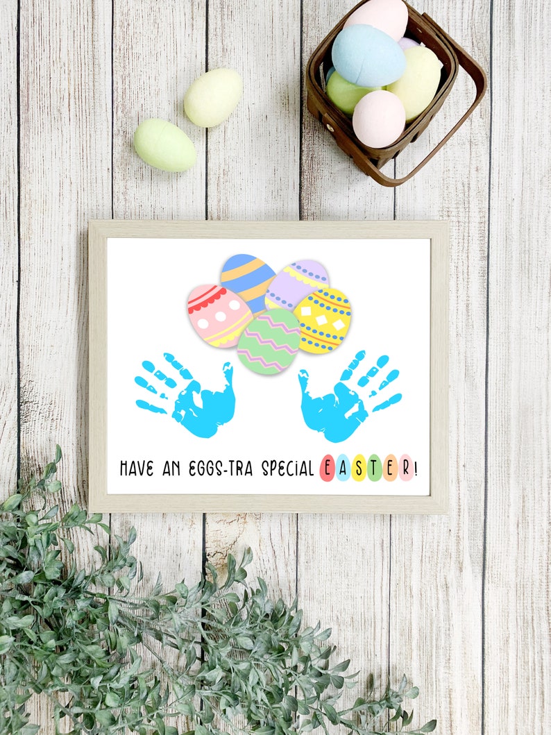 Eggs-tra Special Easter Handprint Craft, Printable Handprint Art ...