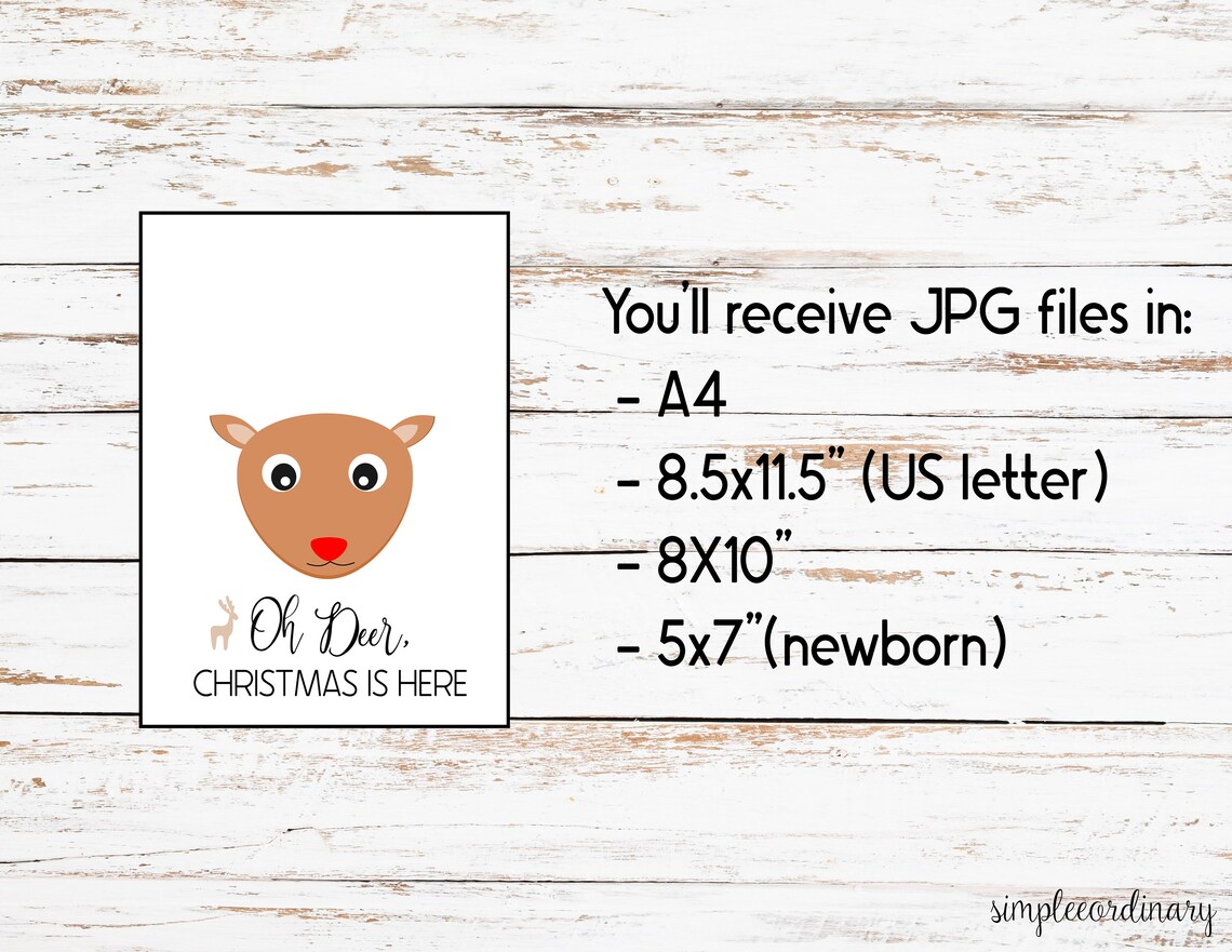 Oh Deer Handprint Crafts Printable Footprint Art Daycare - Etsy