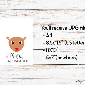 Oh Deer Handprint Crafts, Printable Footprint Art, Daycare Preschool ...