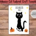 Halloween Black Cat Footprint Craft Template, Printable Handprint Art ...