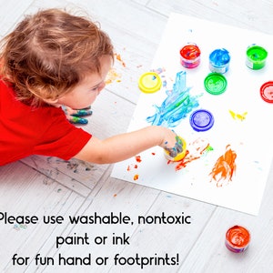 Jingle Bells Footprint Crafts, Printable Handprint Card, Daycare ...