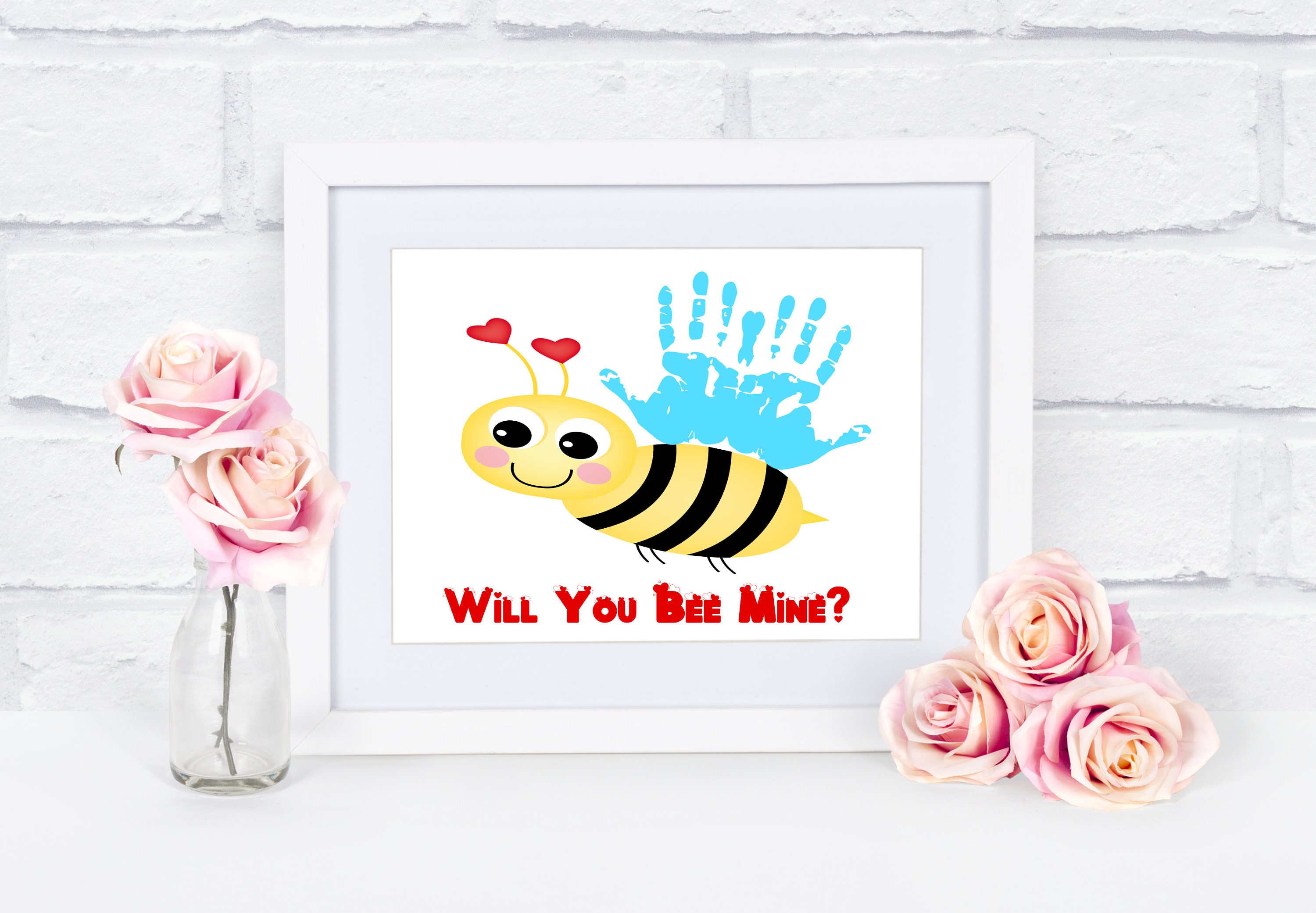 Valentine's Day Handprint Footprint Craft Bundle | Etsy