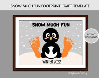 Penguin Footprint Art - Etsy