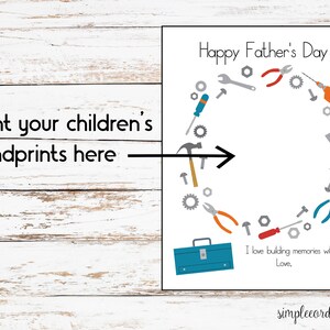 Father's Day Building Memories Handprint Craft, Printable Handprint ...