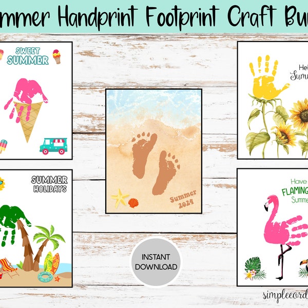 Summer Handprint Memory - Etsy