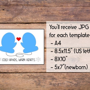 Cold Hands Warm Hearts Handprint Craft, Mittens Winter Printable Card ...
