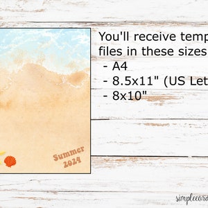 Summer Beach Footprint Craft, Printable Footprint Art, Daycare Activity ...