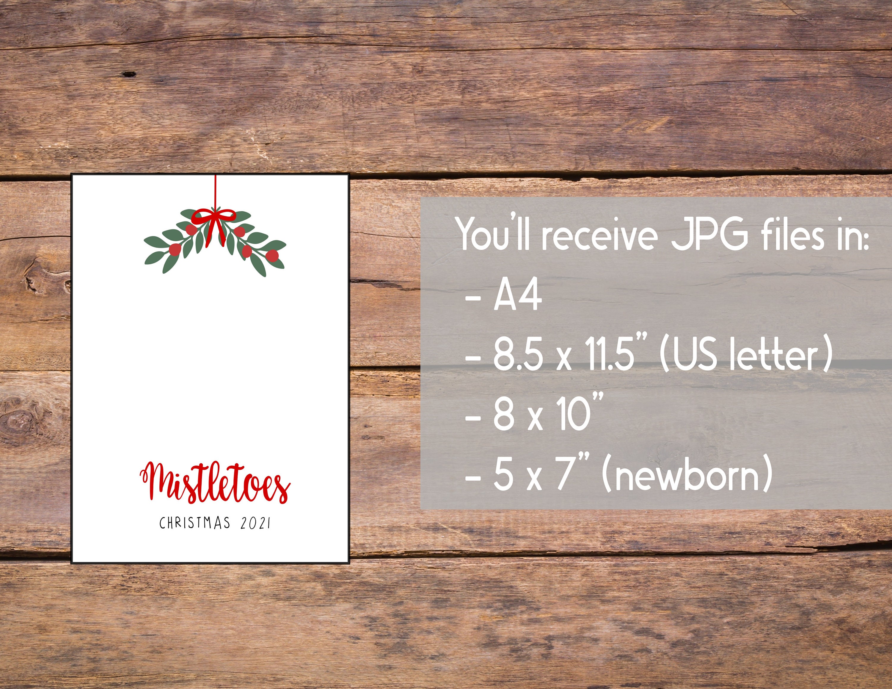 Mistletoes Footprint Crafts Printable Handprint Card Daycare | Etsy