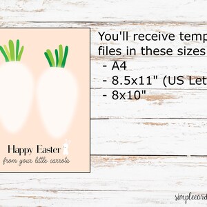 Little Carrots Easter Footprint Crafts, Printable Footprint Art ...