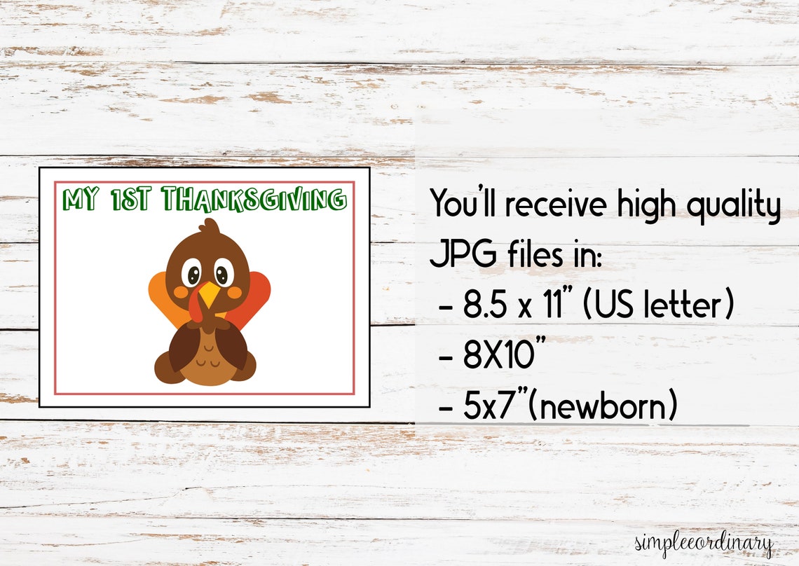 My First Thanksgiving Footprint Craft, Printable Handprint Art, DIY ...