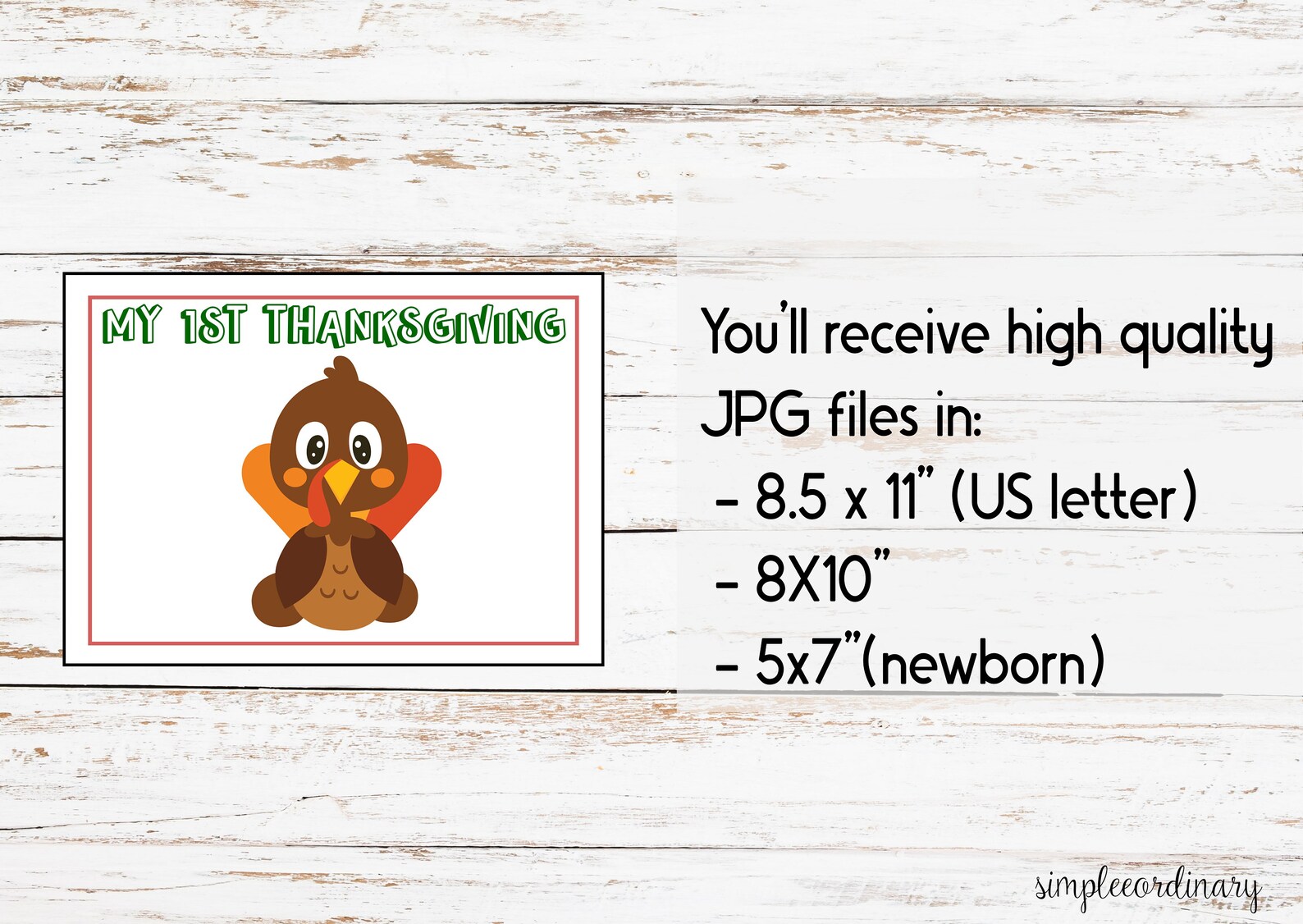 My First Thanksgiving Footprint Craft, Printable Handprint Art, DIY ...