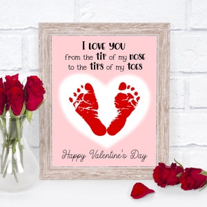 To the Tips of My Toes Footprint Crafts, Printable Footprint Art ...