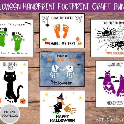 Spring Handprint Footprint Craft Bundle Printable Handprint - Etsy