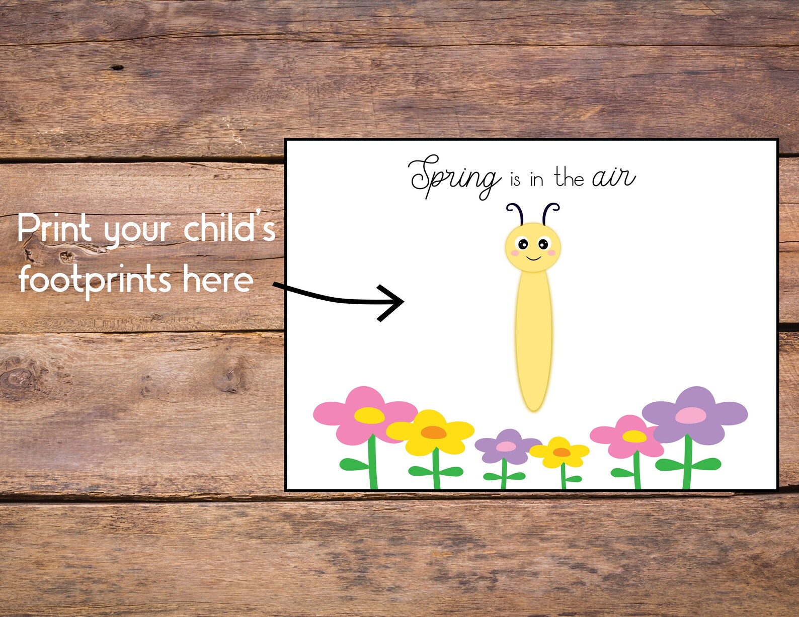 Spring is in the Air Butterfly Footprint Craft, Printable Footprint Art ...