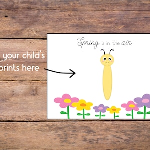 Spring is in the Air Butterfly Footprint Craft, Printable Footprint Art ...
