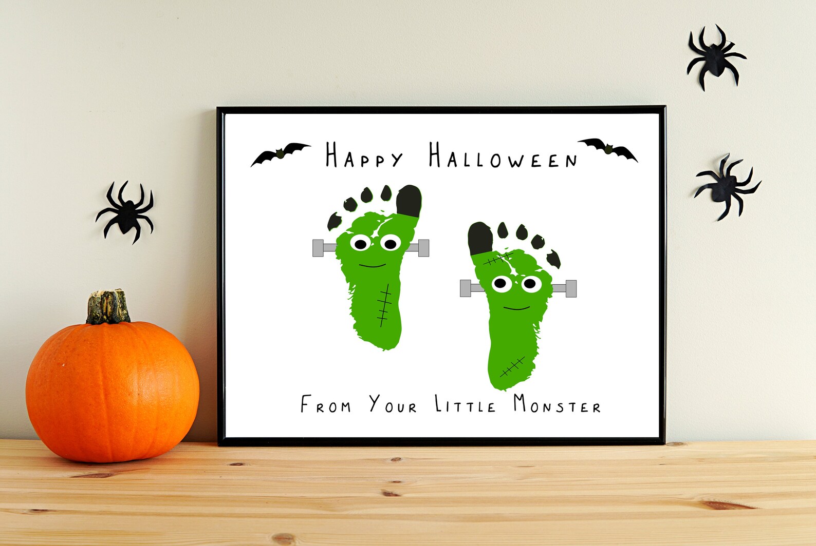 Little Monster Handprint Footprint Craft Template, Printable Footprint ...