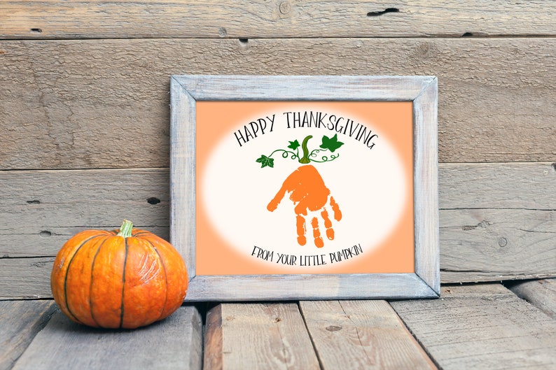 Thanksgiving Handprint Footprint Craft Bundle Fall Printable - Etsy