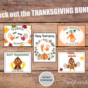 Gobble Till You Wobble Handprint Crafts, Printable Footprint Art ...