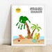 Summer Holidays Palm Tree Handprint Craft, Printable Handprint Art ...