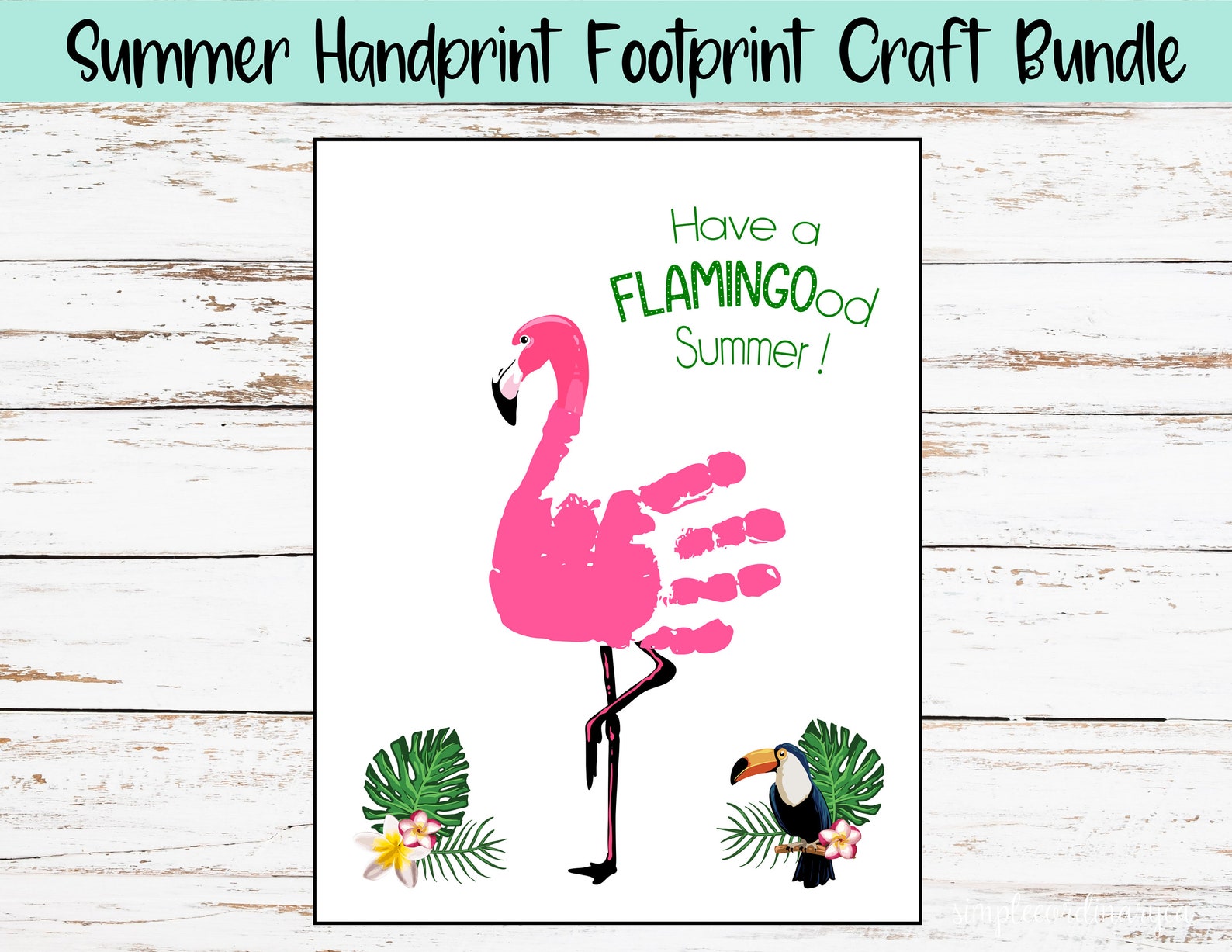 Summer Handprint Footprint Craft Bundle Printable Handprint - Etsy