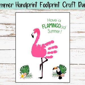 Summer Handprint Footprint Craft Bundle, Printable Handprint Footprint ...