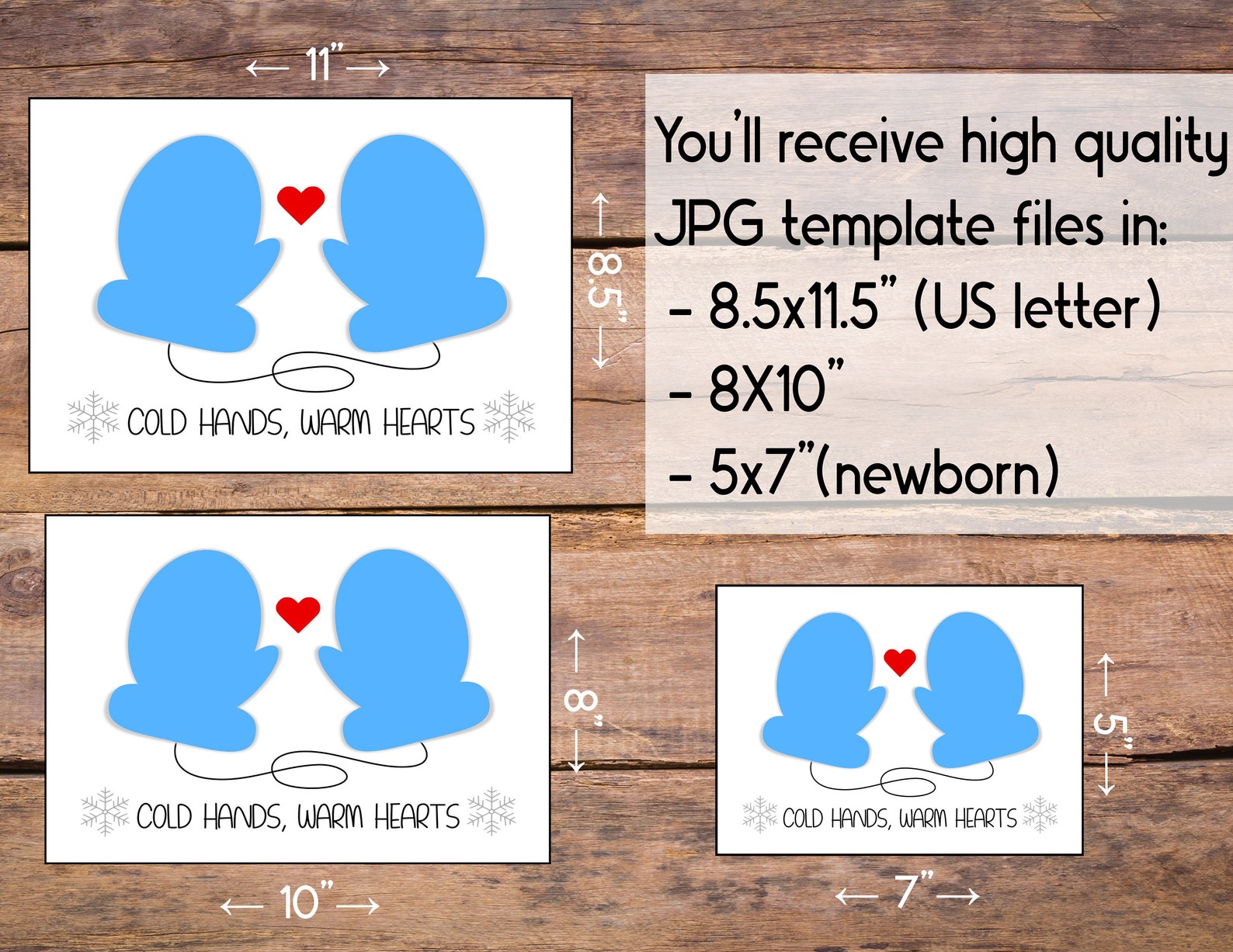 Cold Hands Warm Hearts Handprint Craft Mittens Winter | Etsy