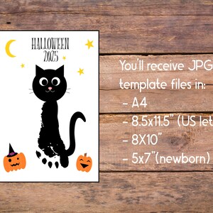 Halloween Handprint Footprint Craft Bundle, Fall Printable Gift ...