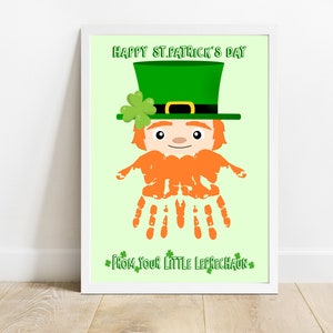 Lucky Leprechaun Handprint Craft, St.patrick's Day Craft, Printable ...