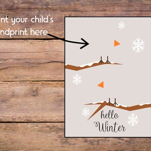Winter Cardinals Handprint Craft, Winter Printable Card, Sibling Crafts ...