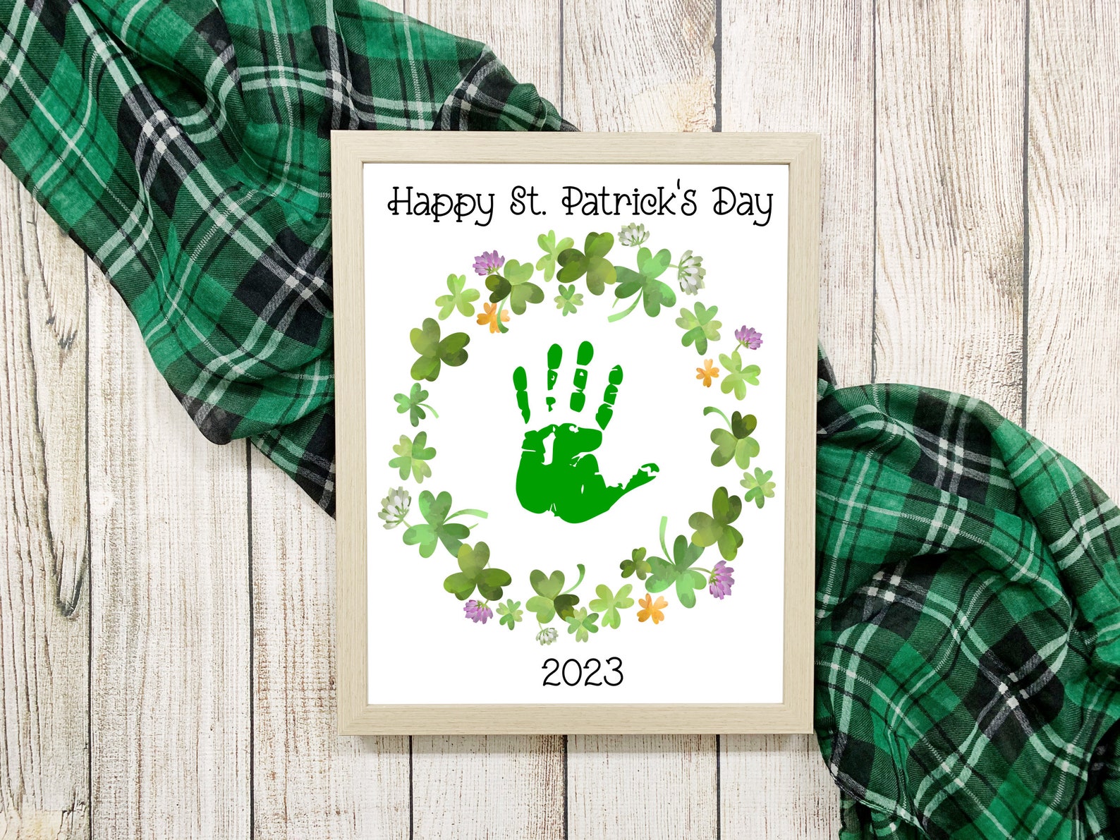 Happy St.patrick's Day Handprint Footprint Craft - Etsy